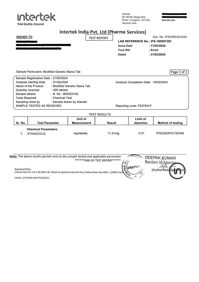 MODIFIED GENETIC STANA TAB : Powerful stanozolol for for perfect shred ...